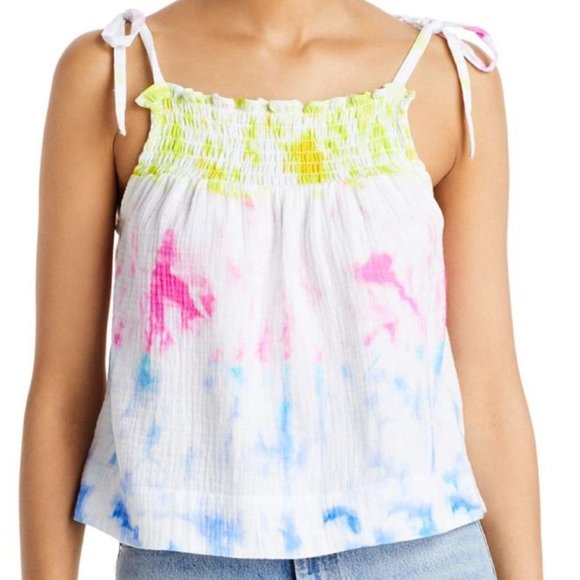 Aqua | Tops | Aqua Womens Smocked Tie Dye Camisole Tank Top Sz Medium Nwt | Poshmark